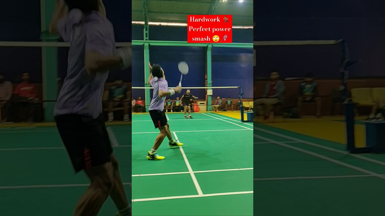 Hardwork 🏃 perfect power smash 💥🙄🏸#badminton #badmintonplayer #youtubeshorts #subscribe #like # ...