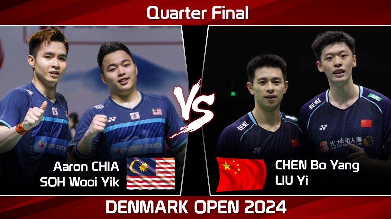 Aaron CHIA /SOH Wooi Yik vs CHEN Bo Yang /LIU Yi | Denmark Open 2024 Badminton - PressMega